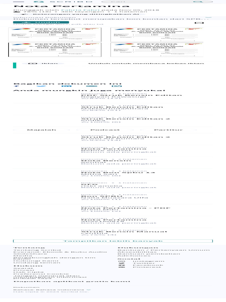Nota Pertamina PDF | PDF