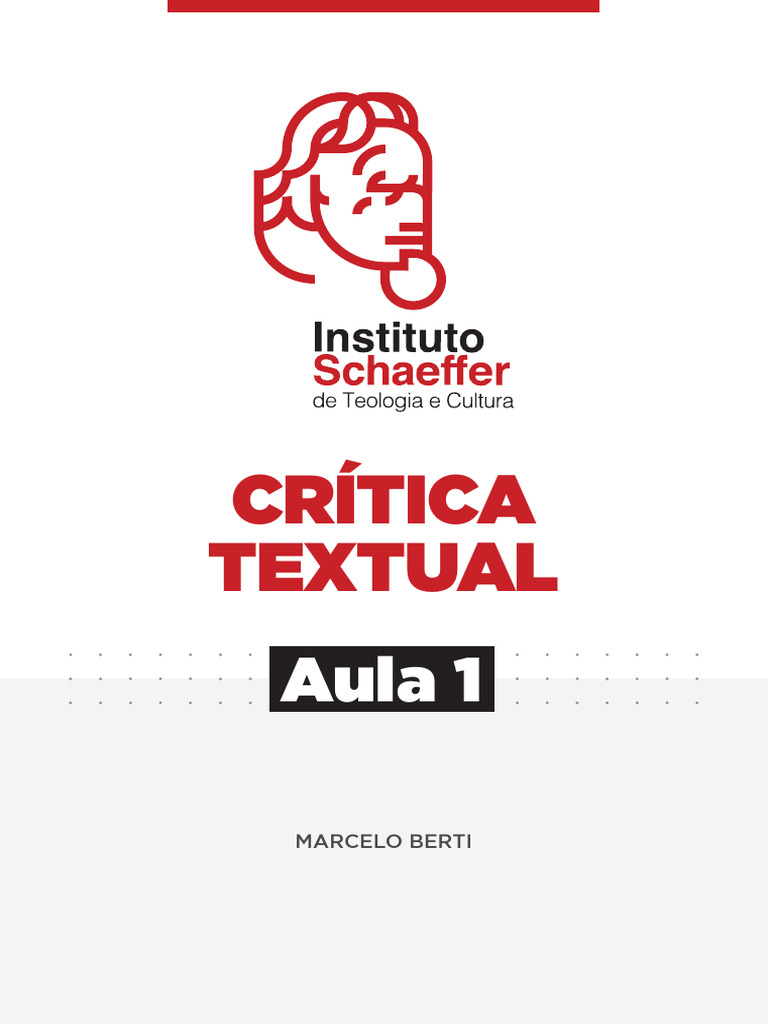 Crítica Textual: Aula 1 | PDF