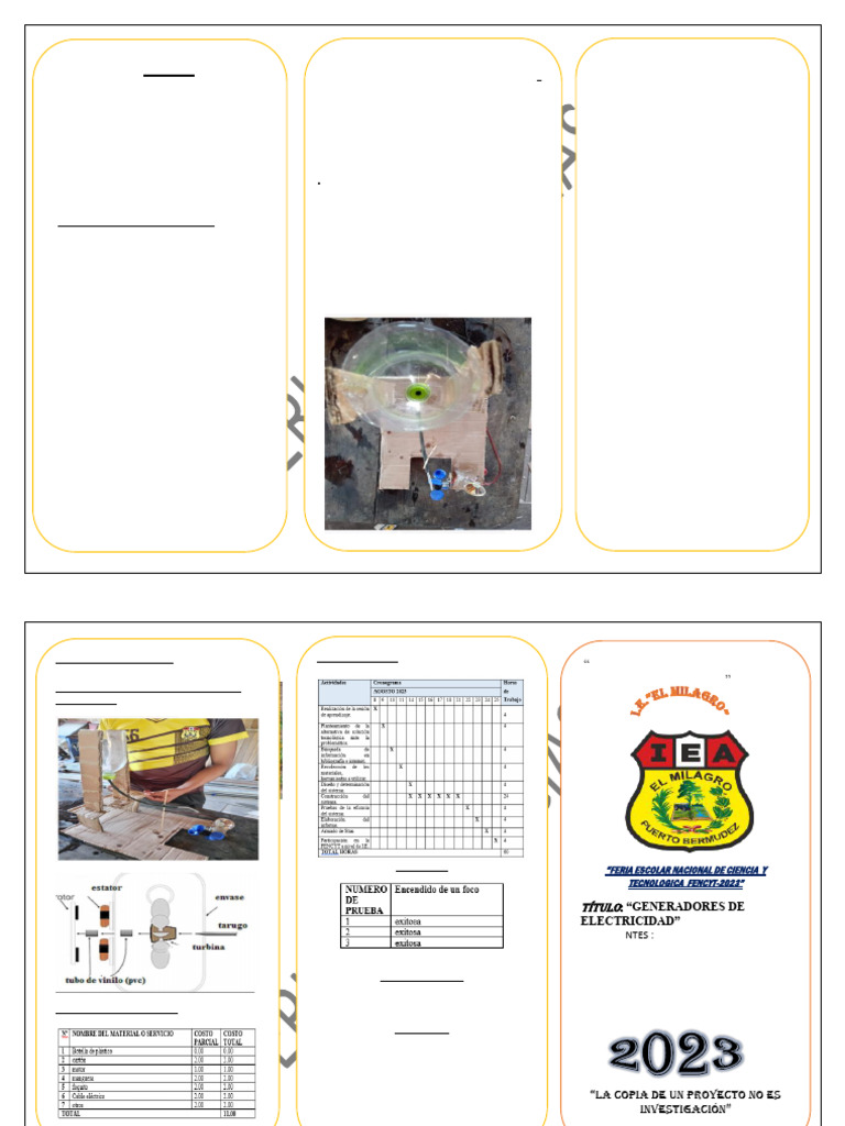 Triptico Electricidad Fencyt 2023 | PDF
