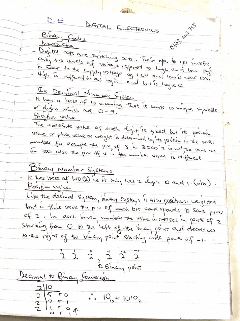 DigitaL Electronics Written Notes | PDF