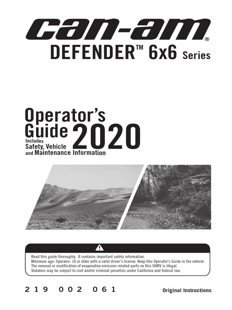 CanAm6x6 Operators Guide | PDF