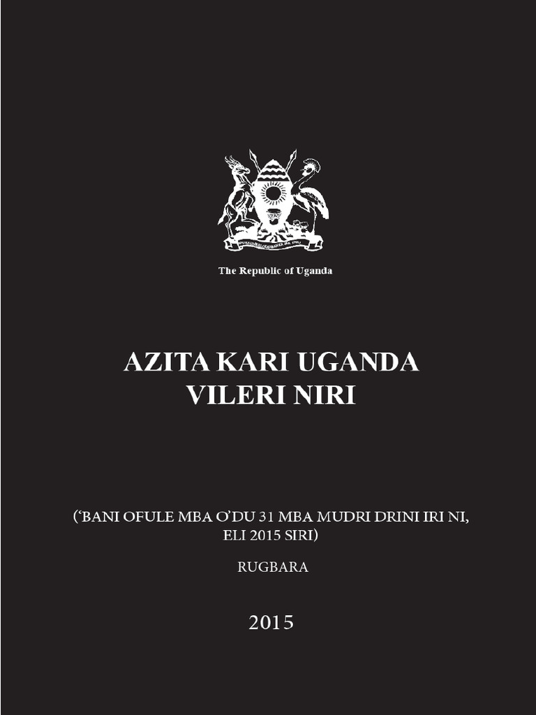Uganda Constitution in Lugbara | PDF