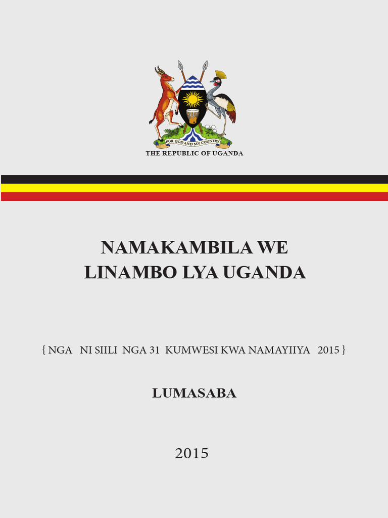 Uganda Constitution in Lumasaba | PDF