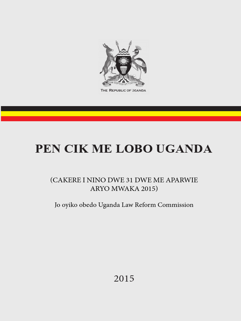 Uganda Constitution in Leb Lango | PDF