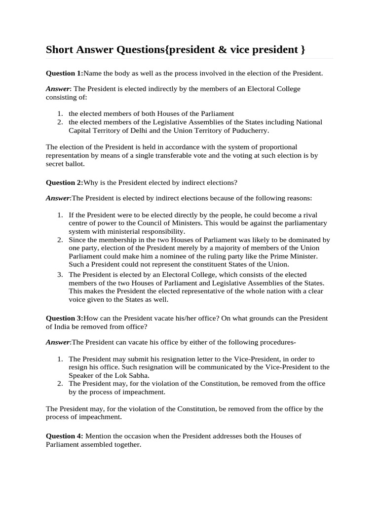 President 1oth Notes | PDF