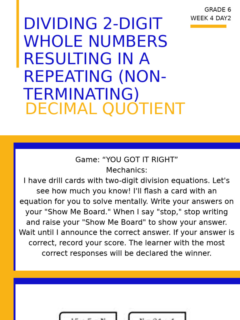 Grade 6 Week 4 Day 2 NMP | PDF