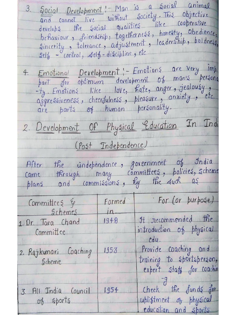 Physical Education Notes | PDF