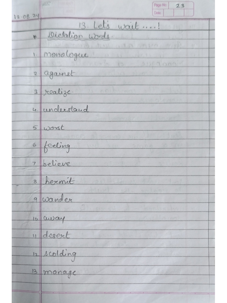 English Notebook | PDF