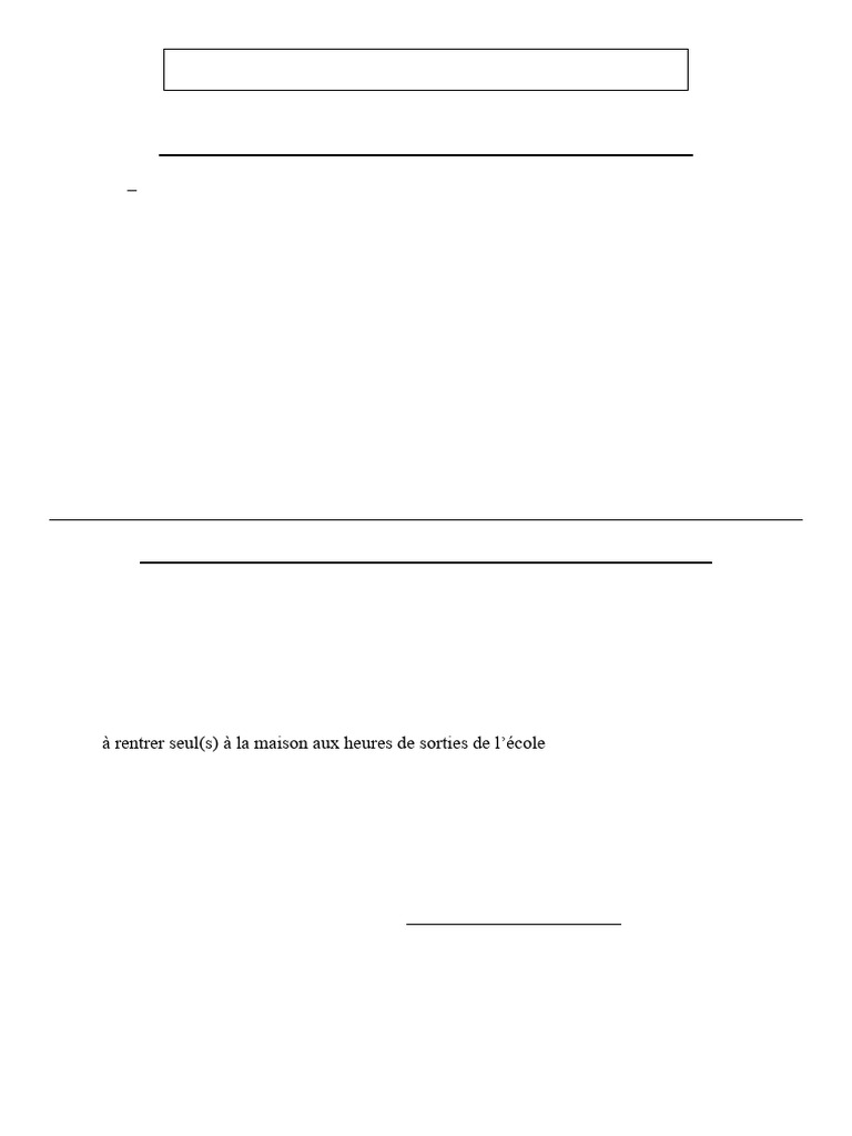 Autorisation de Sorties | PDF