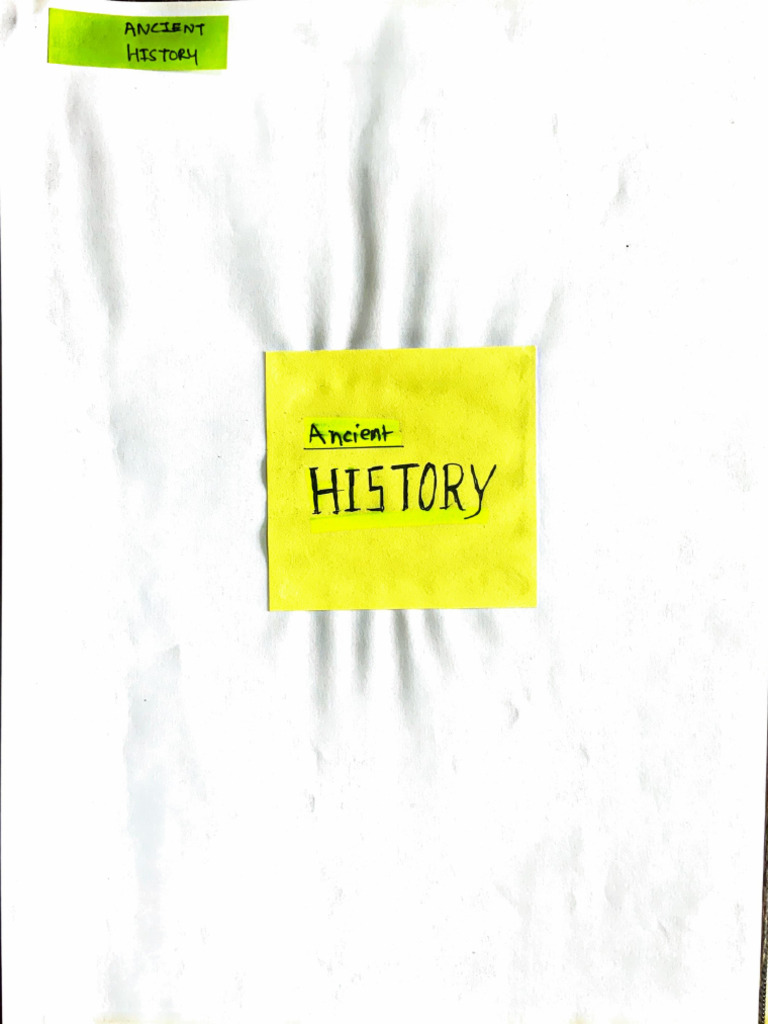Ancient History Handwritten Notes | PDF
