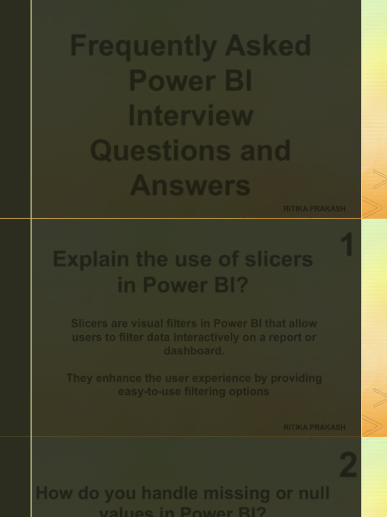 Power Bi Question Answer 1723653532 | PDF | Data Management Software | Computers