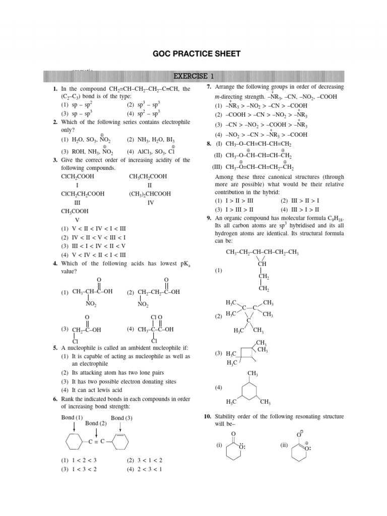 Goc Practice Sheet | PDF
