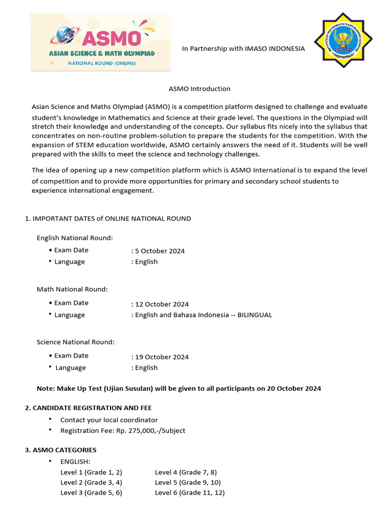 Asmo Details and Sylabuss | PDF