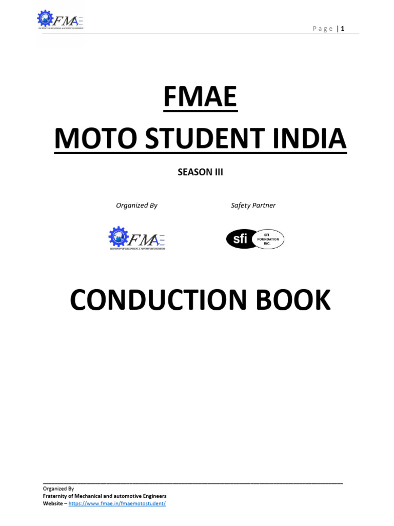 Fmae Moto Student - Conduction Book - s3 | PDF