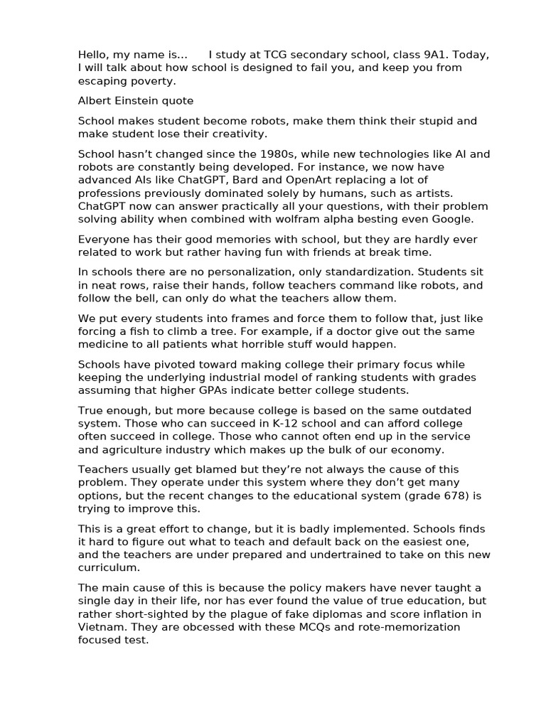 How School Keep You in Poverty | PDF