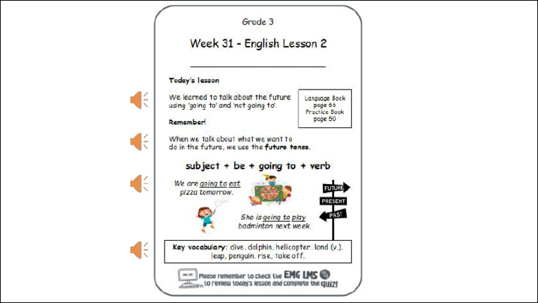 Agenda - English Week 31, Lesson 2 (Printable) | PDF