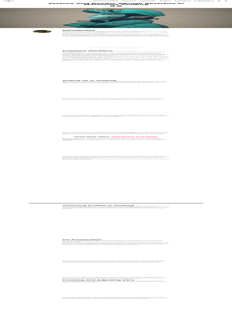 Texture and Render ZBrush Sketches in Marmoset Toolbag - Marmoset | PDF