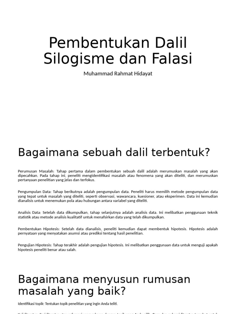 Pembentukan Dalil | PDF