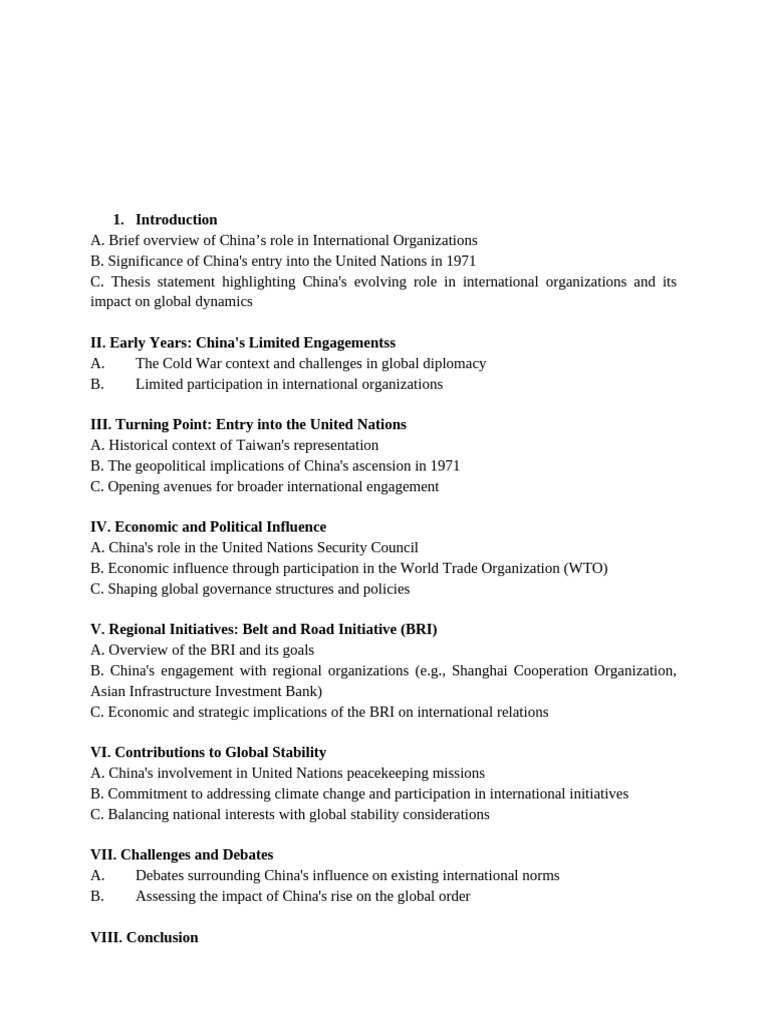 China Role in International Institutions | PDF