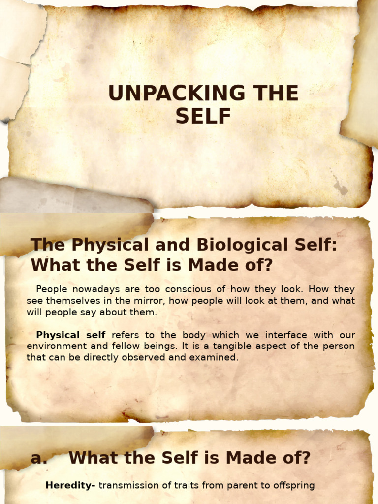 Unpacking The Self - Part 1 | PDF