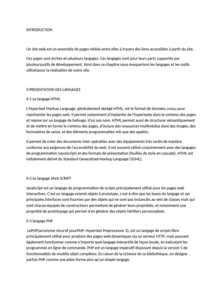 Langage de Programmation | PDF