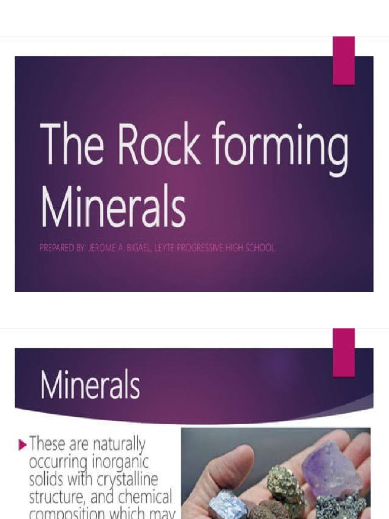 ELS Q1 W2.2 - Rock Forming Minerals | PDF