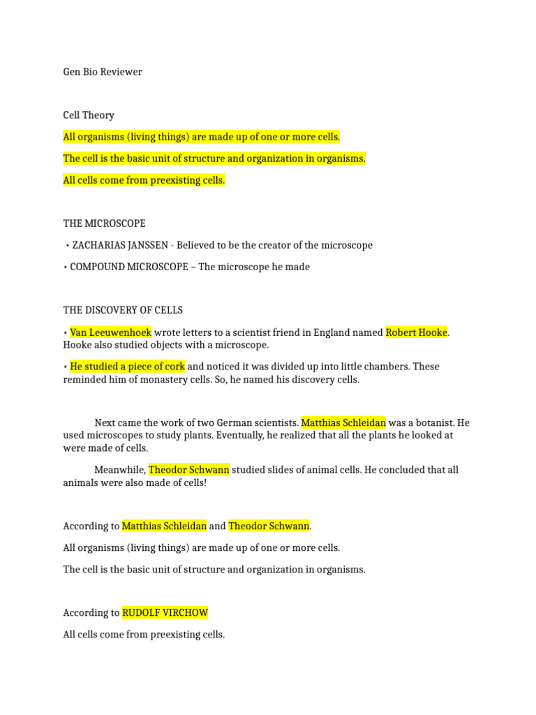 Gen Bio Reviewer | PDF