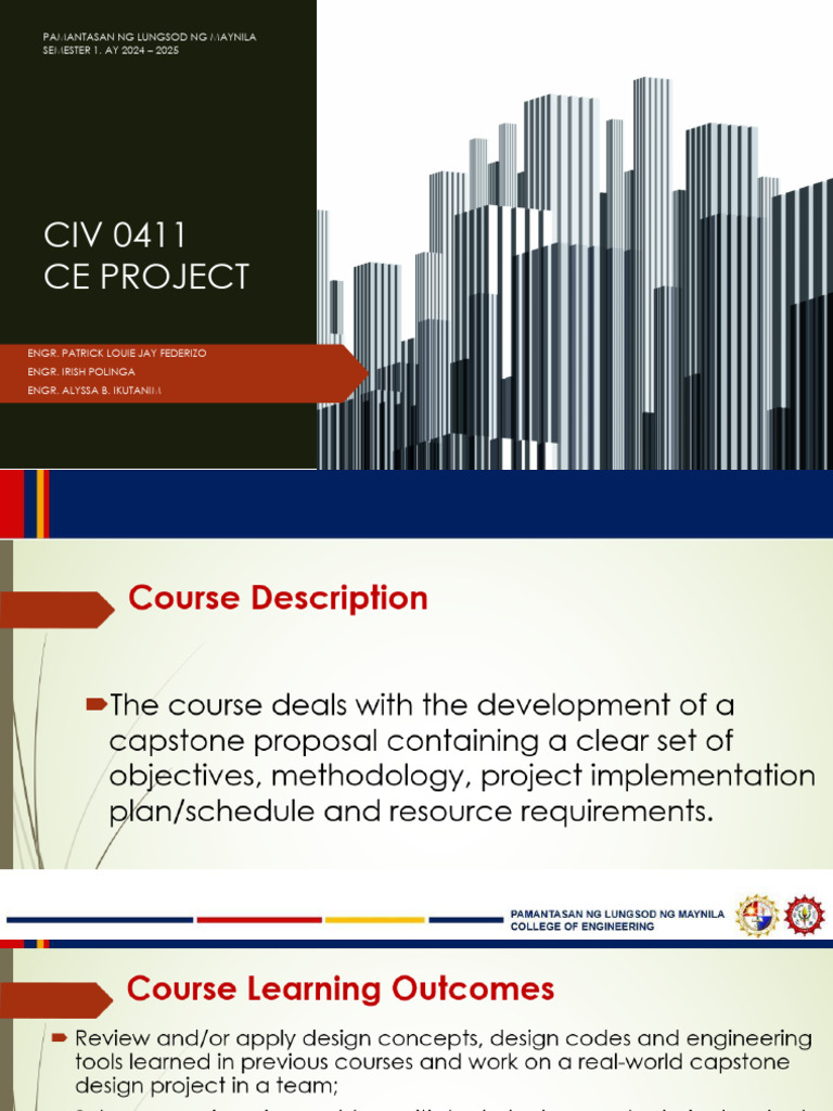 CIV 0411 CE Project Orientation | PDF