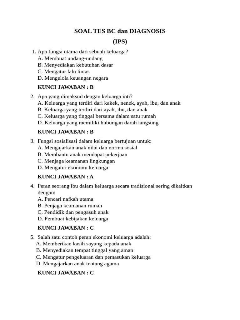 Soal Tes Ips | PDF