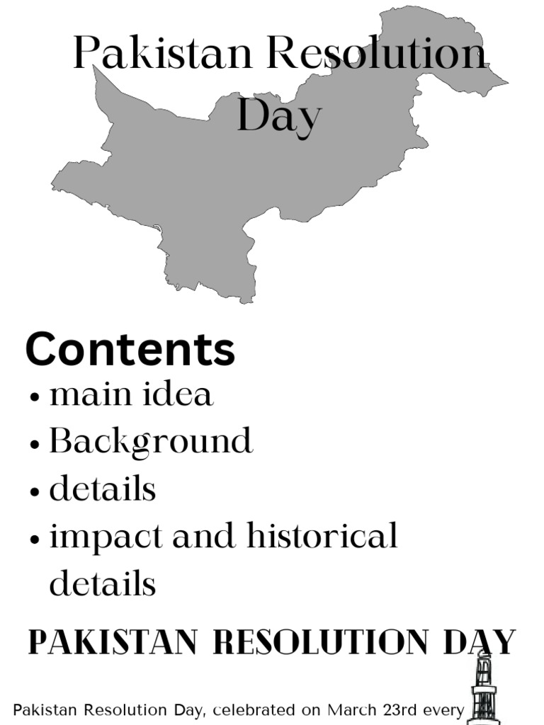 Pakistan Resolution Day | PDF