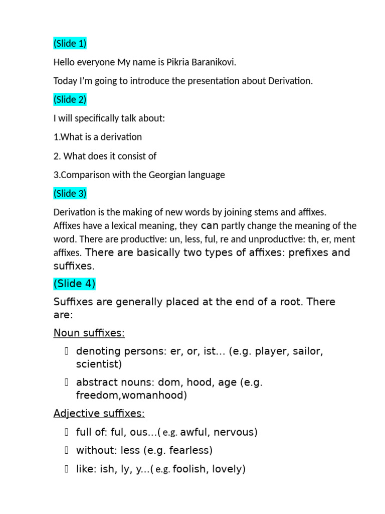 Derivation | PDF