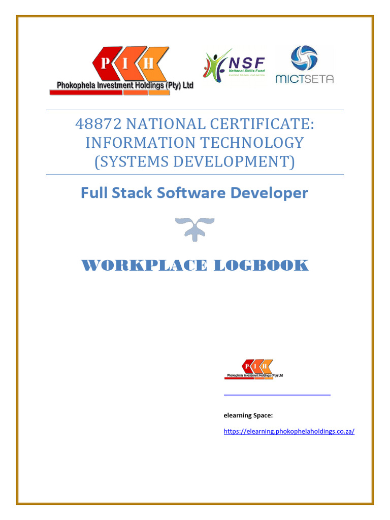 Workplace Logbook NC IT System Development (Full Stack Software ...