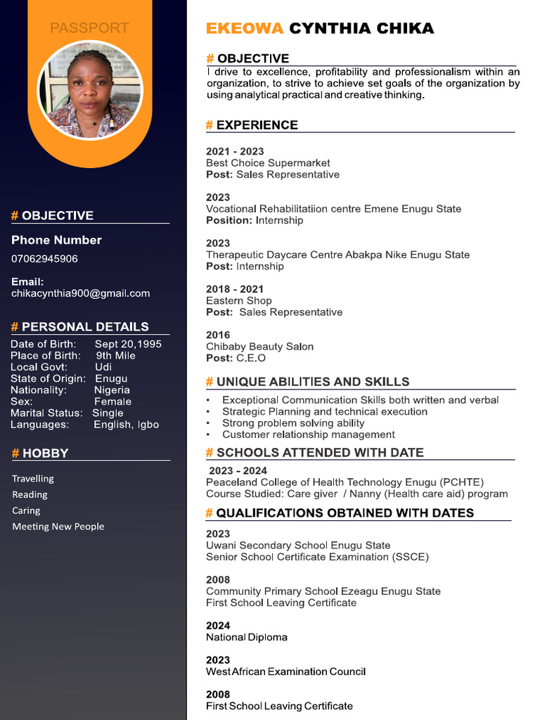 Cynthia CV | PDF