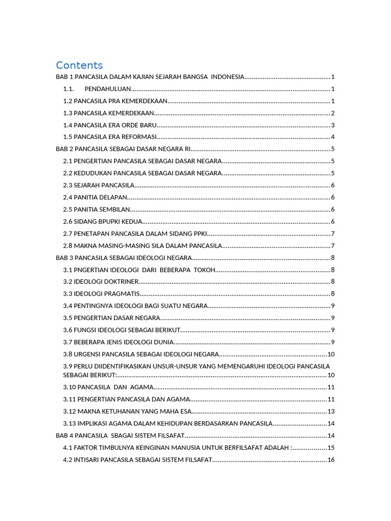 Materi Uts Pancasila | PDF
