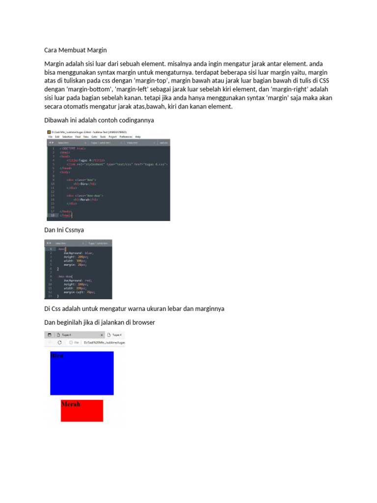 Cara Membuat Margin | PDF