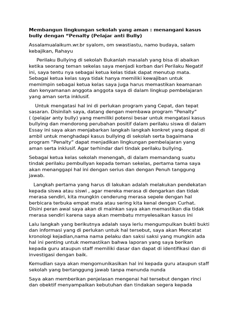 Membangun Lingkungan Sekolah Yang Aman Dengan Program Membangun Lingkungan Sekolah Yang Aman Dengan Program