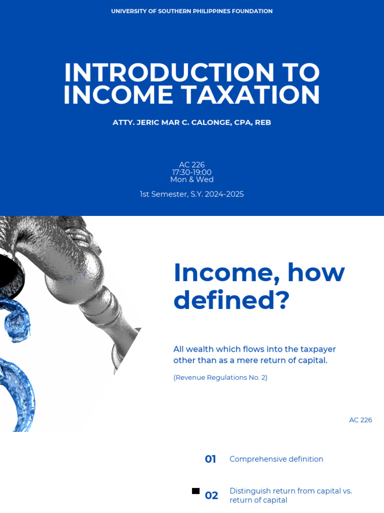 Intro to Income Tax | PDF
