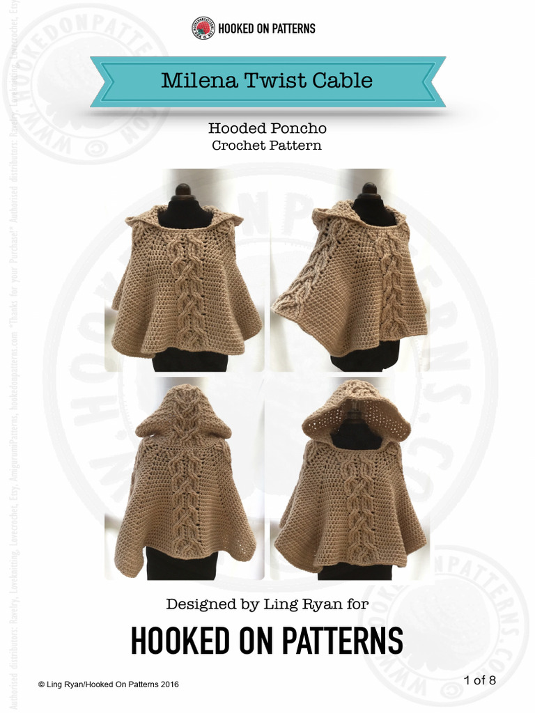 Milena Hooded Poncho | PDF
