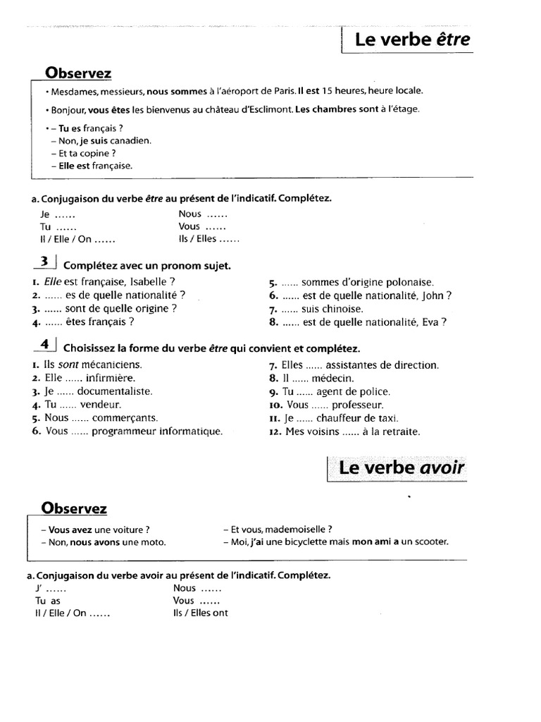 Révision Verbes Présent | PDF