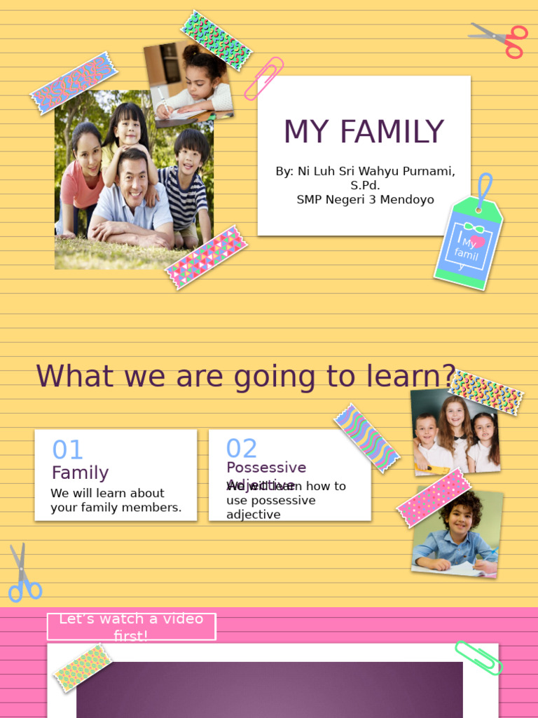 My Family and Possessive Adjective - 150248 | PDF