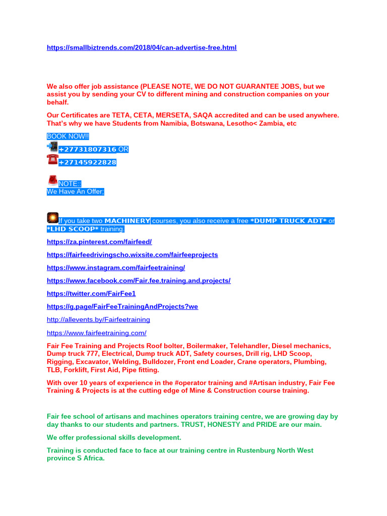 COURSES AND EXPLANATION FO FAIR FEE SCHOOL | PDF