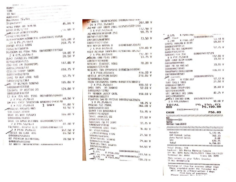 receipts grocery | PDF