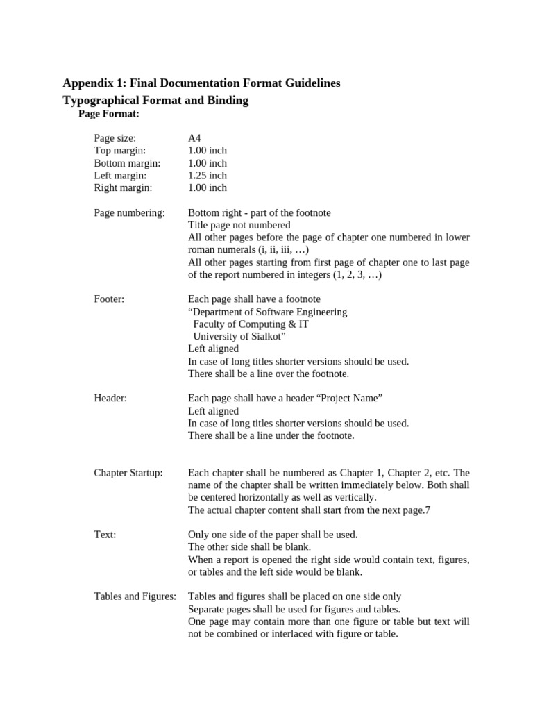 Final Documentation Format Guidelines | PDF | Times New Roman ...