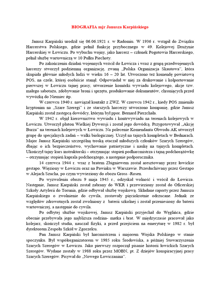 Janusz Karpinski | PDF