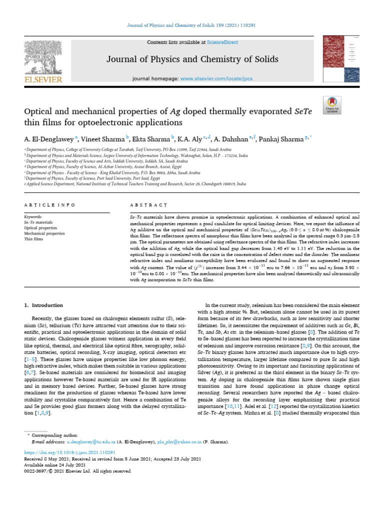 Phys Che Sol 2021 Dielectric Relations | PDF