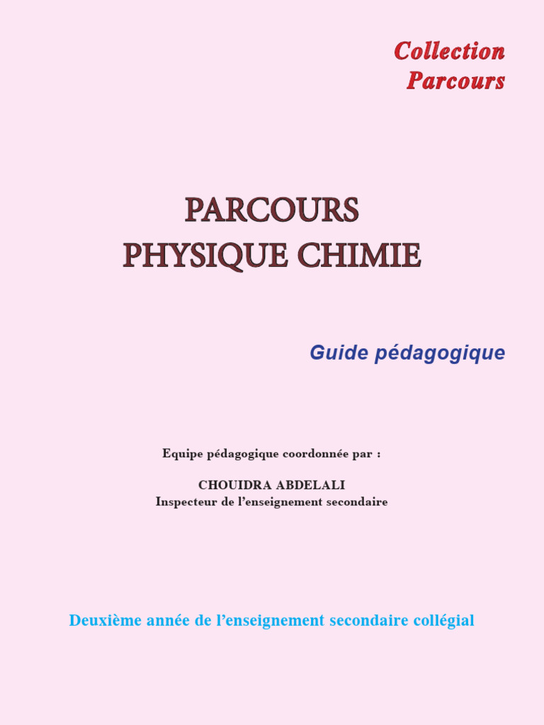 Guide de Lenseignant Parcours PHYSIQUE CHIMIE 2AC | PDF