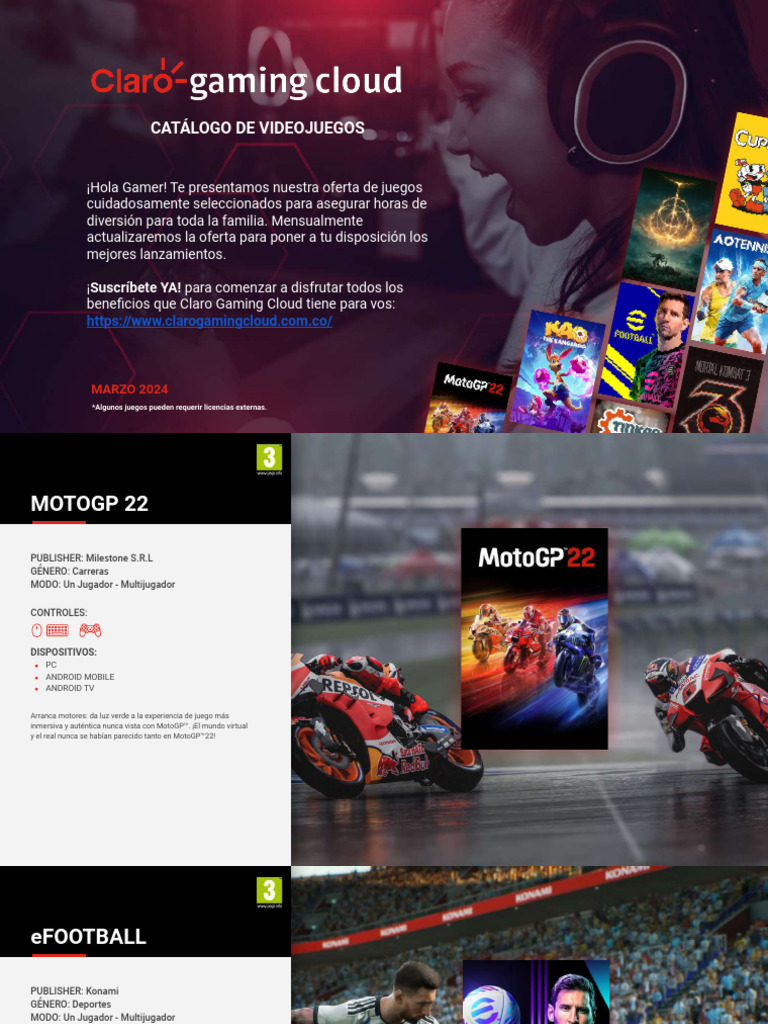 Catalogo Claro Gaming Cloud | PDF