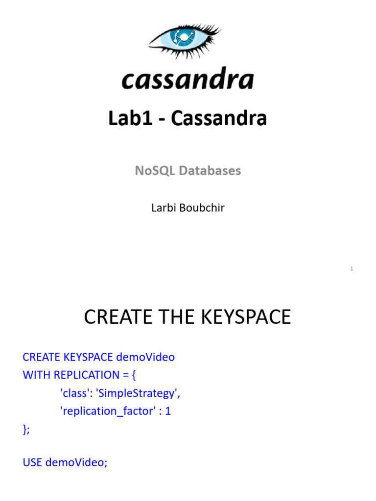 Lab1 Cassandra | PDF