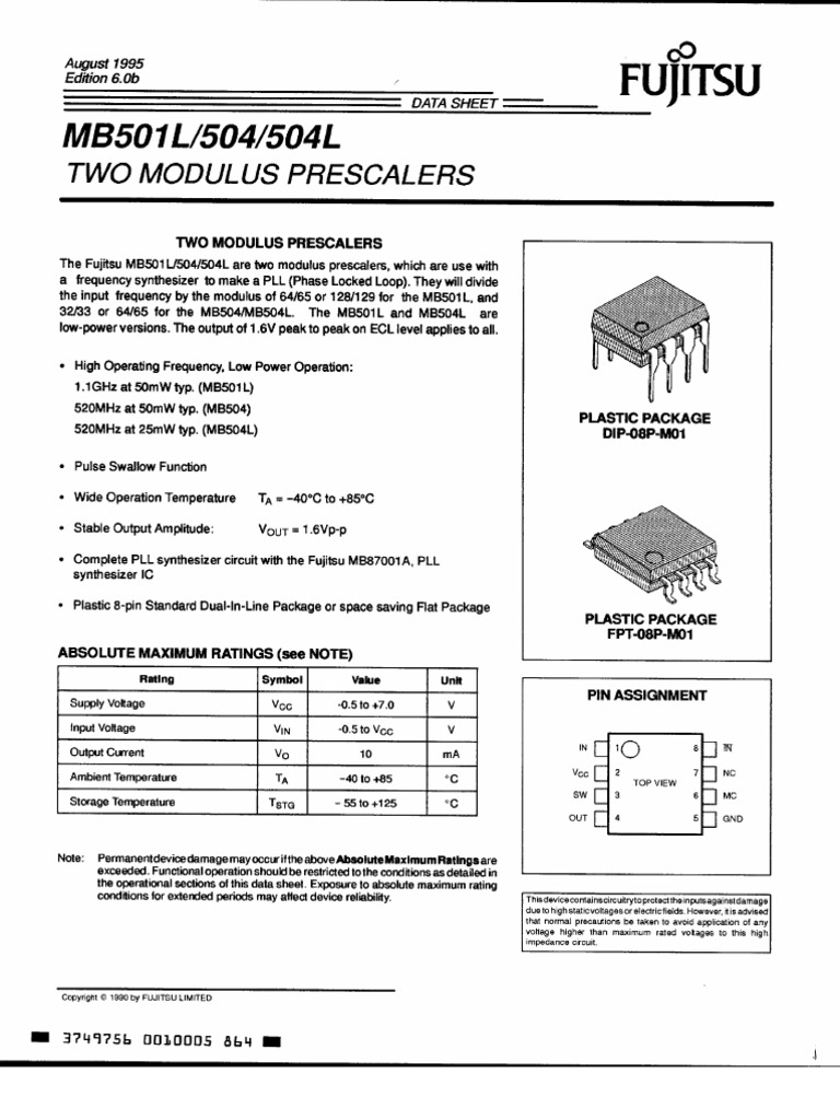 MB501L prescaler | PDF