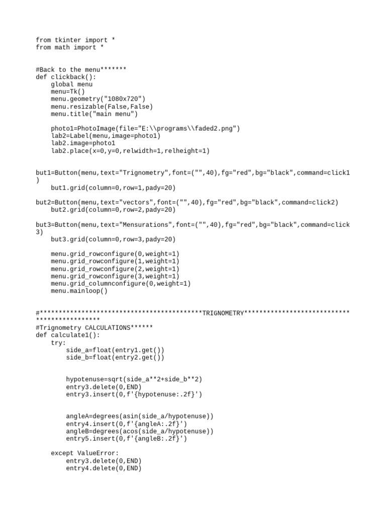 Cs Project Maths Calculator | PDF